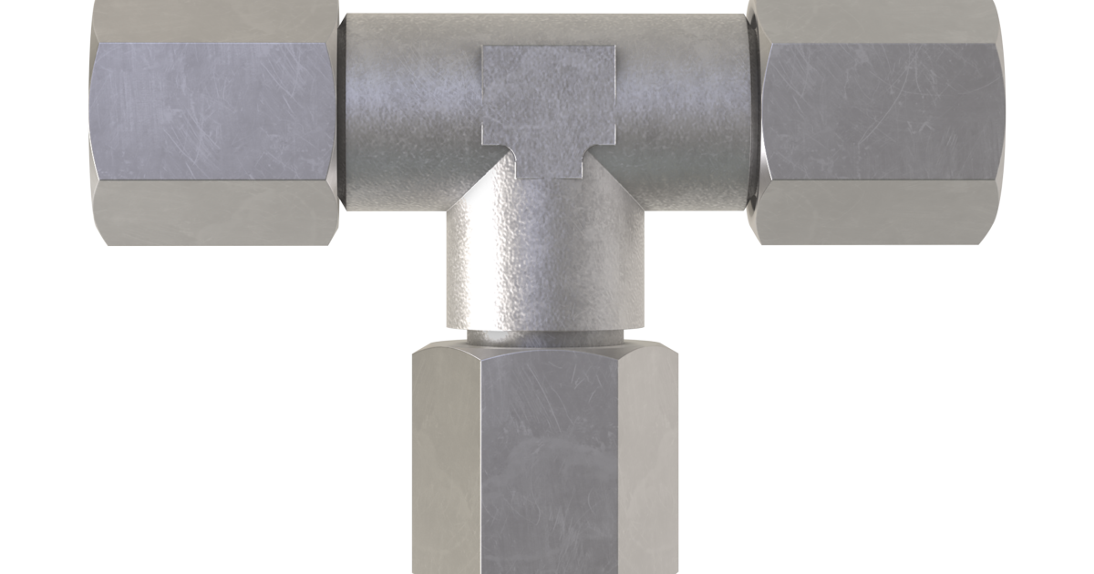 T-coupling 1/4" BSP - 10mm pipe, steel - Sleipner UK